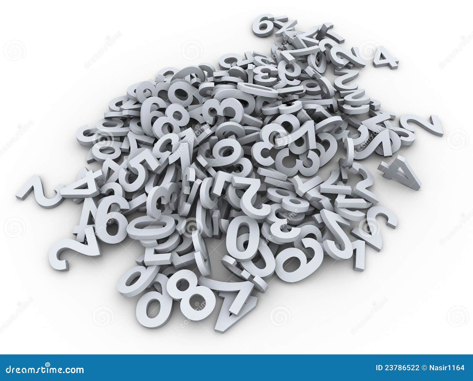 3d numbers stock illustration. Illustration of mathematics - 23786522