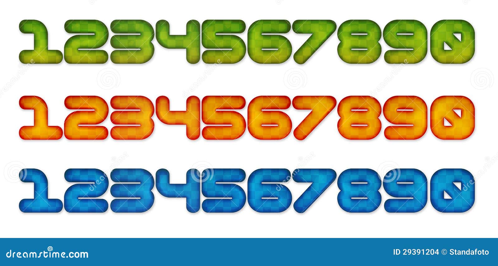 3d Numbers In Color Effect Stock Photo | CartoonDealer.com #29391204