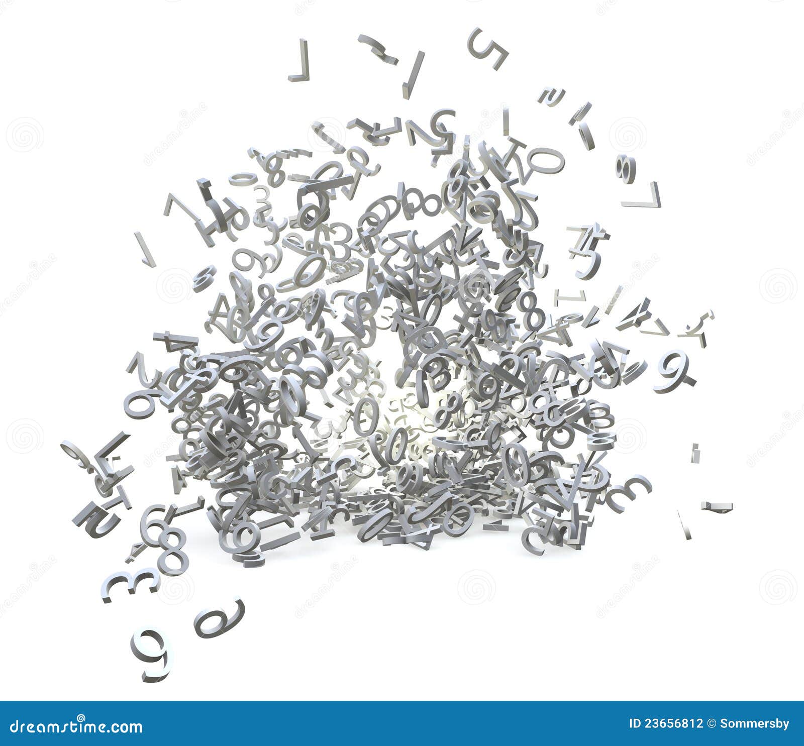 3d numbers exploded stock illustration. Illustration of bang - 23656812