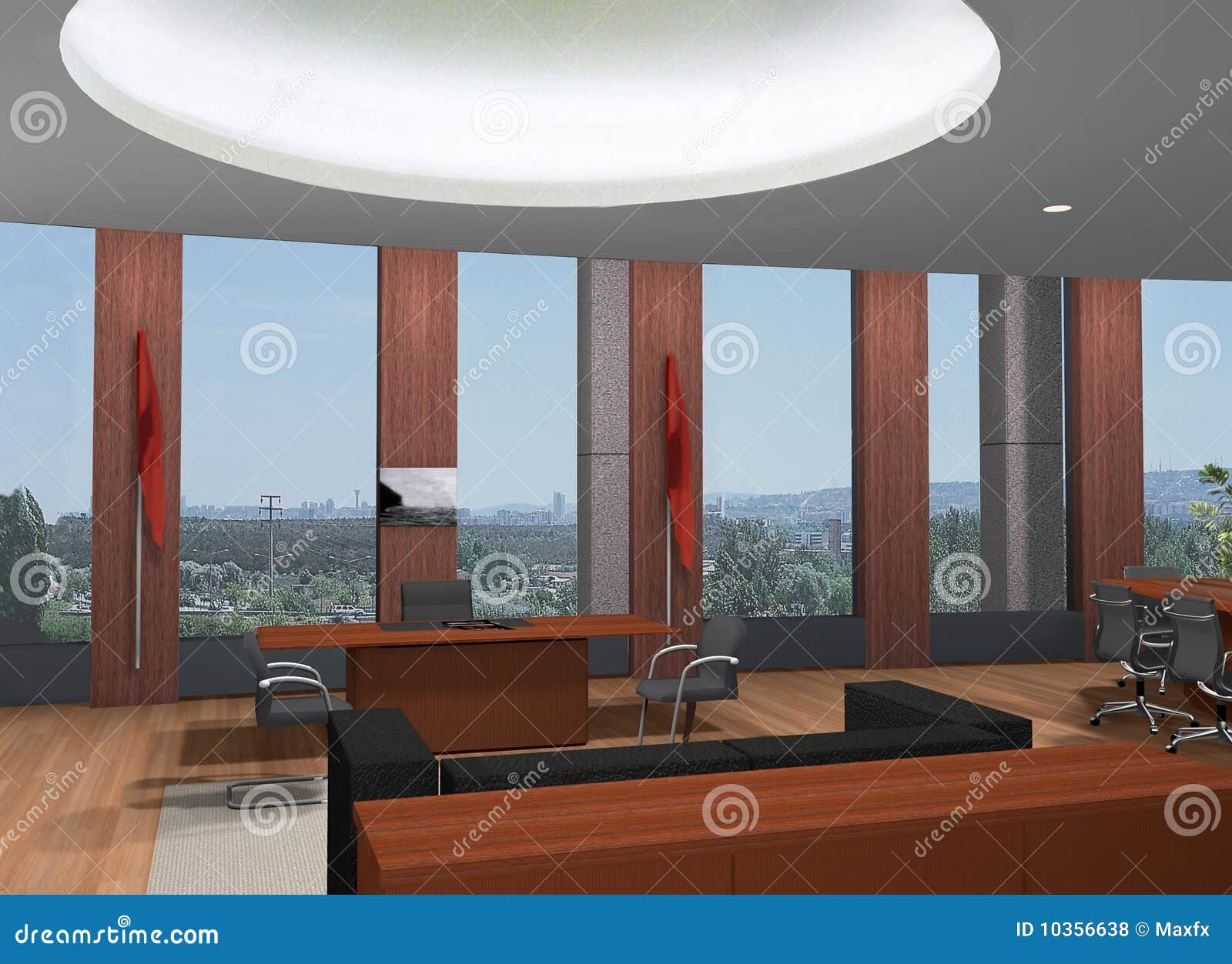3D office stock illustration. Illustration of furniture - 10356638