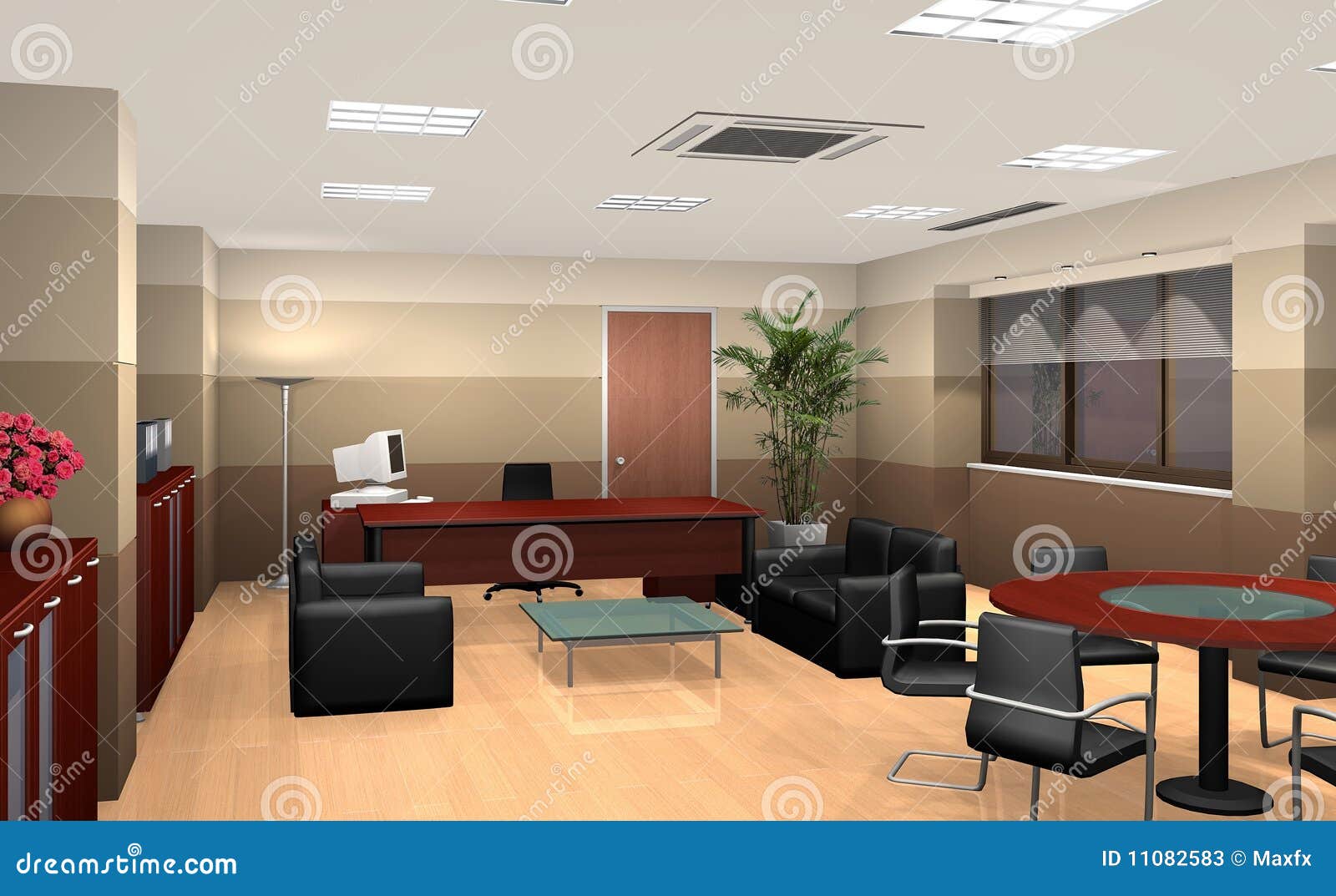 3D office stock illustration. Illustration of render - 11082583
