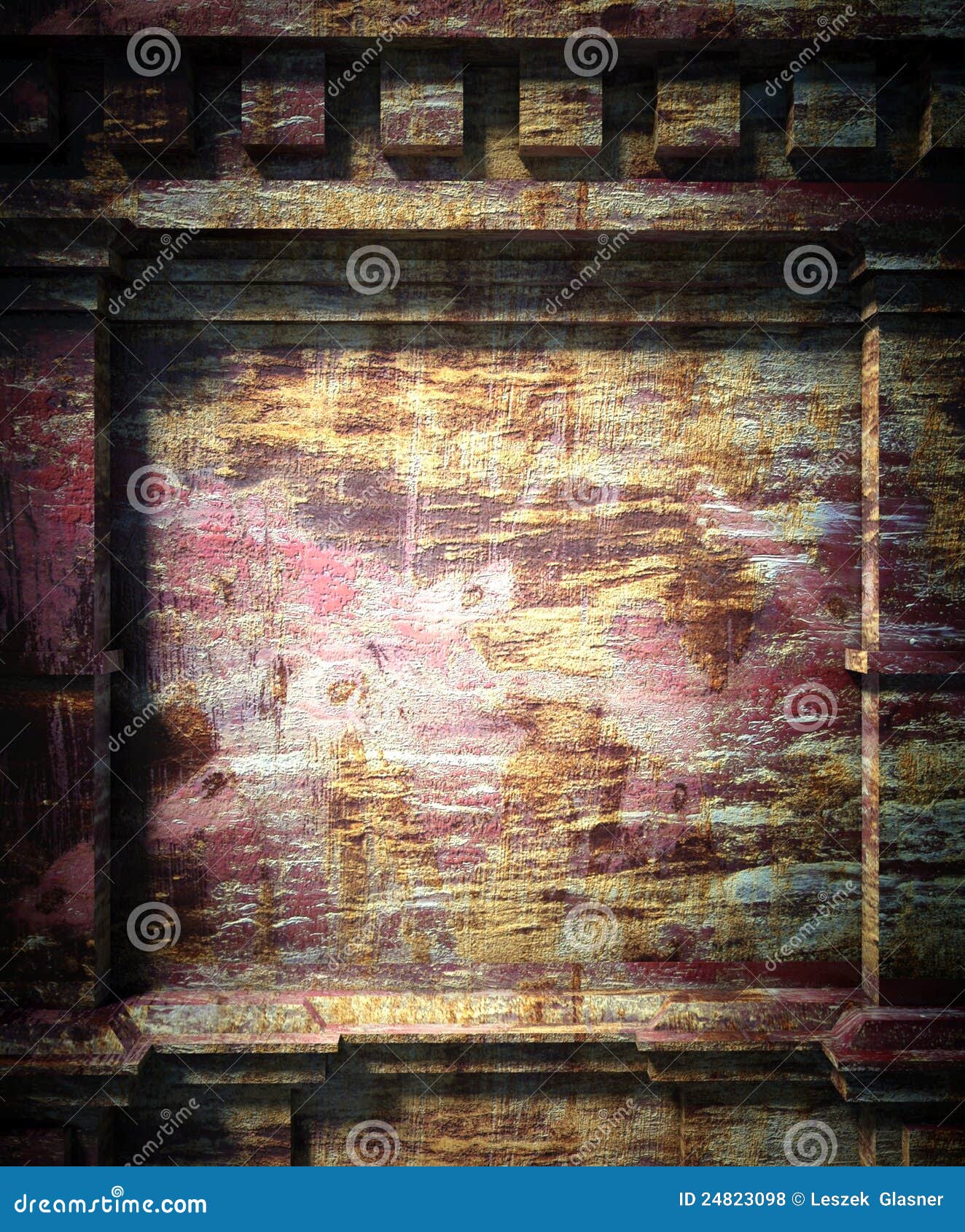 3d Old Wall, Antique Architecture Background Stock Illustration ...