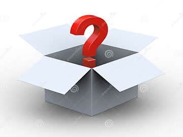 3d Open Box and Question Mark Stock Illustration - Illustration of ...