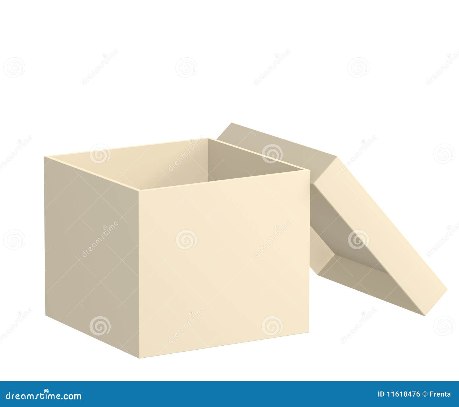 3d open empty box stock illustration. Illustration of packaging - 11618476