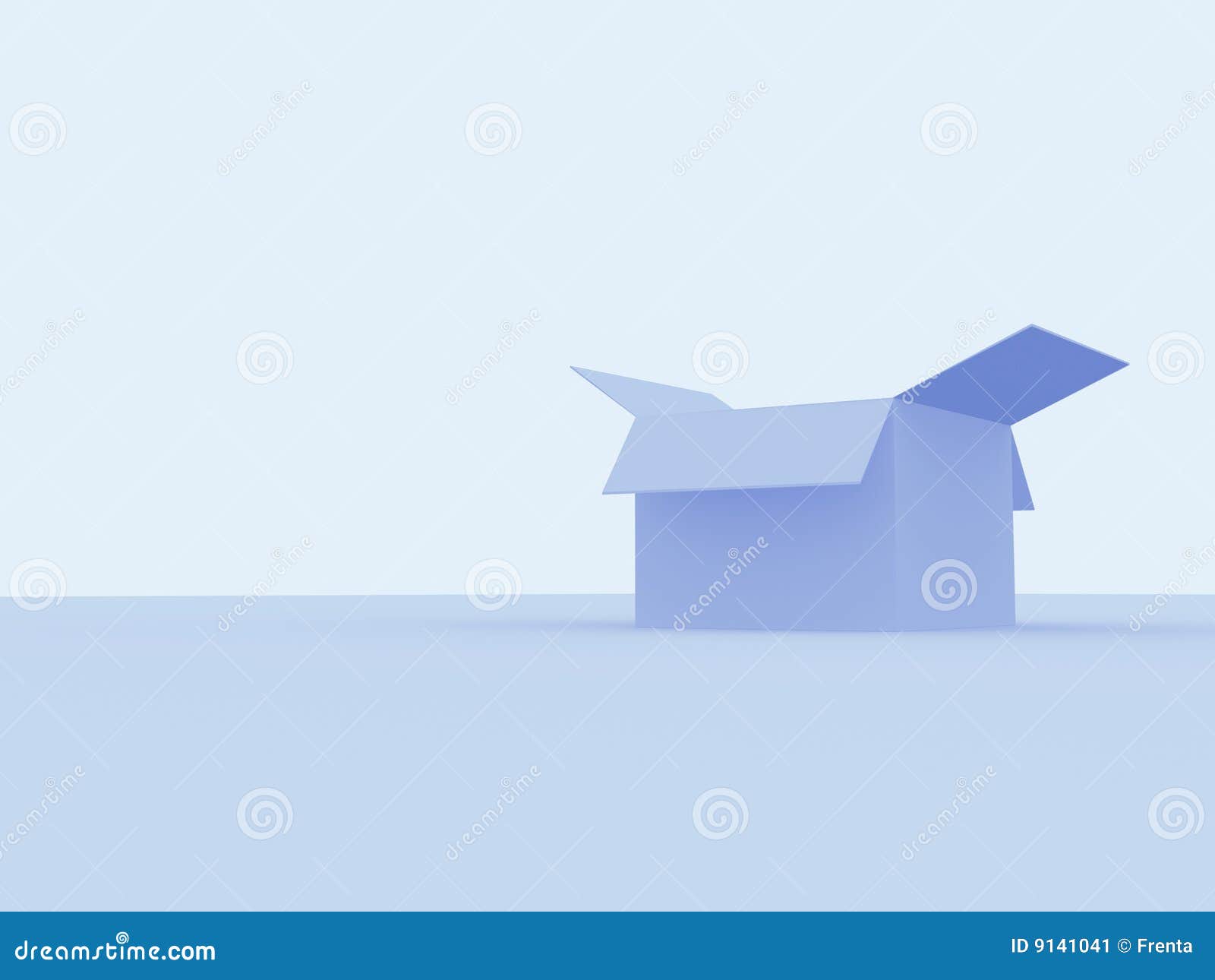 3d Open Empty Cardboard Box Stock Illustration - Illustration of carton ...