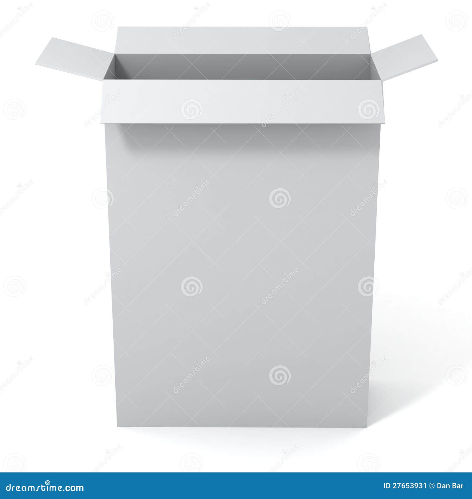 3d open lege lege doos stock illustratie. Illustration of patroon ...