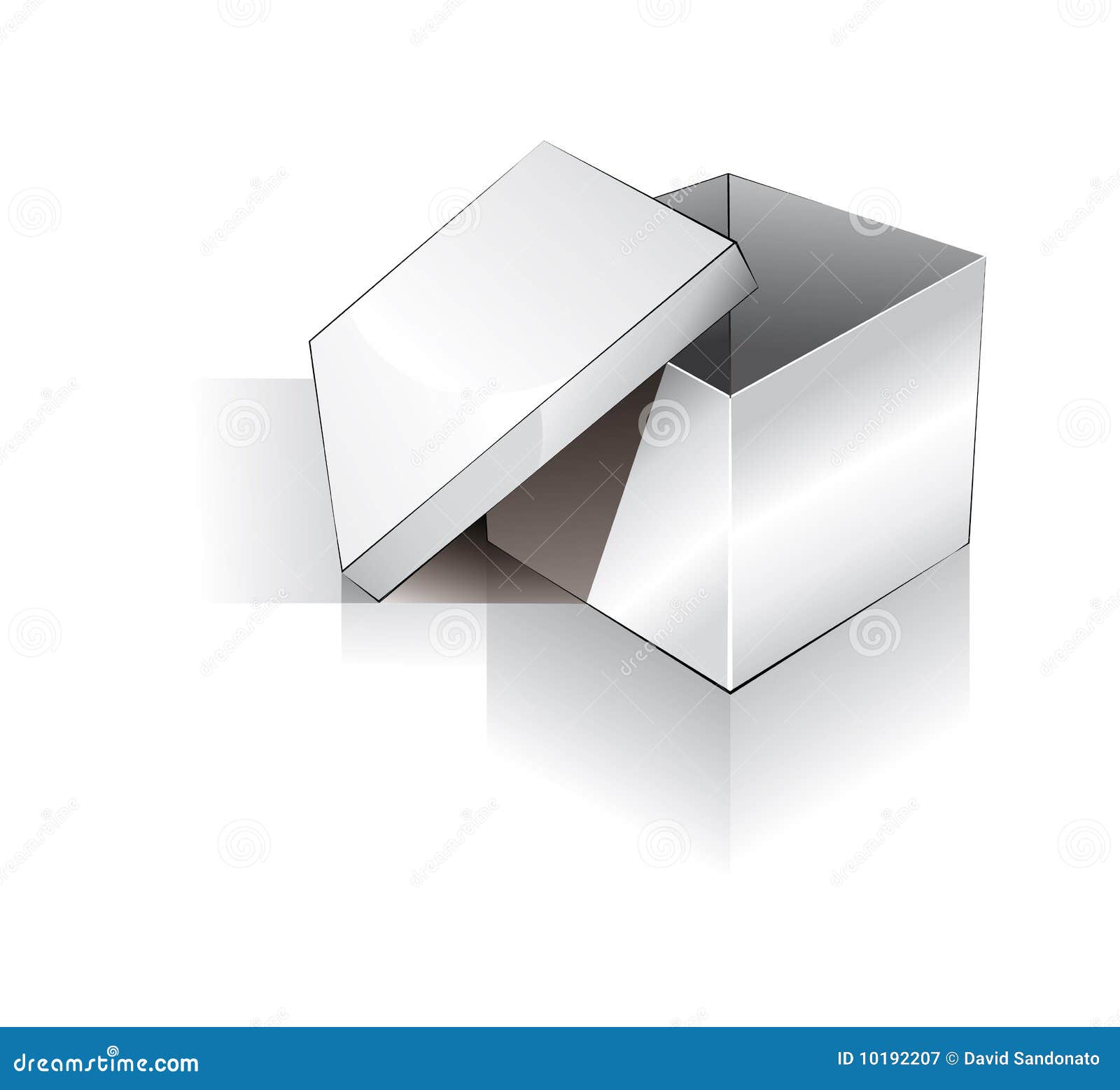3D Open Shipping Box stock vector. Illustration of open - 10192207