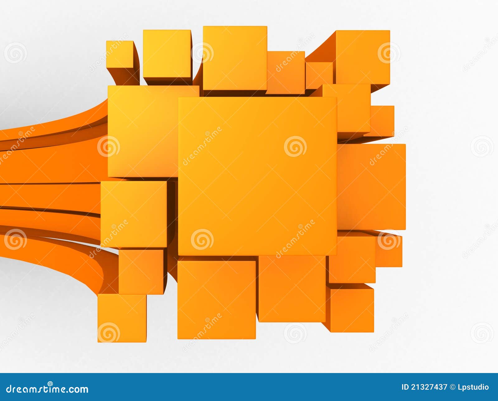 3d Orange Abstract Background Stock Illustration - Illustration of ...