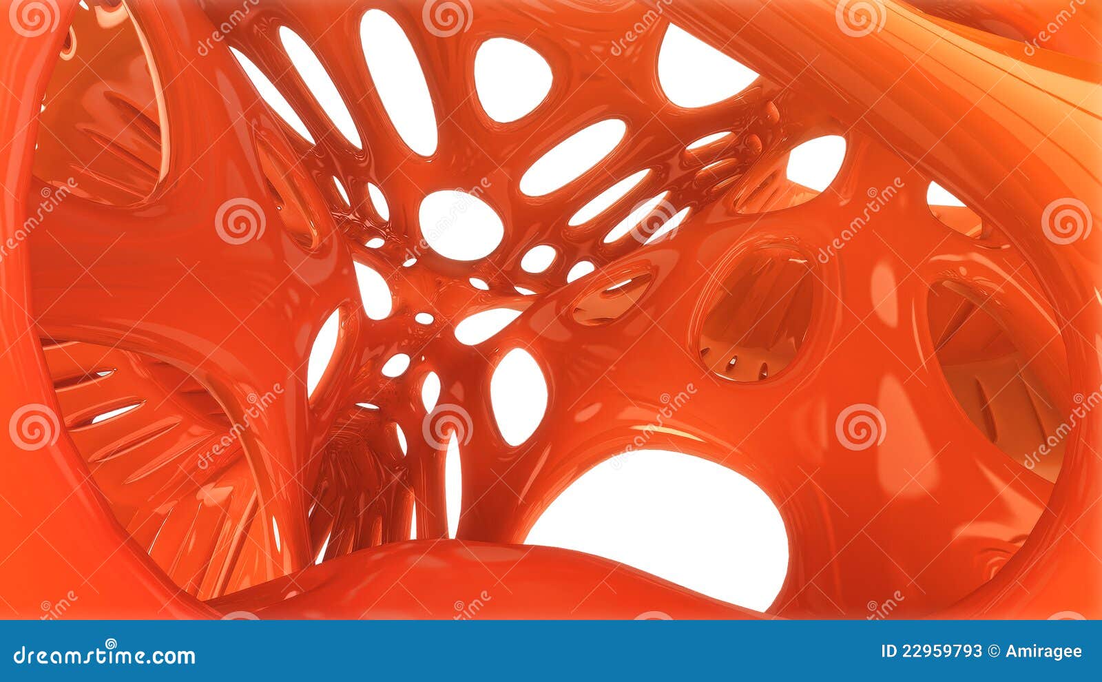 3d orange abstract shape stock illustration. Illustration of design ...