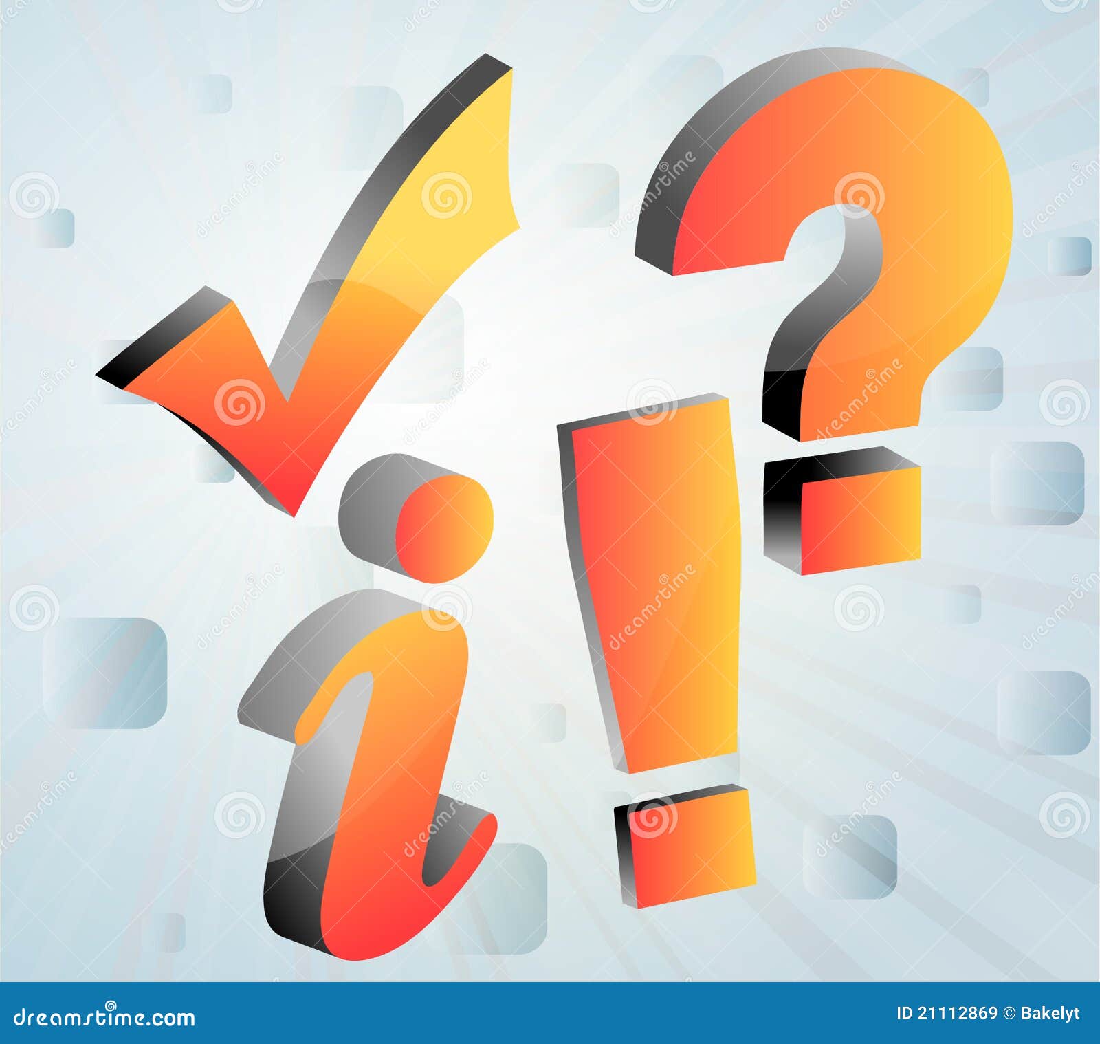 3d orange signs set stock vector. Illustration of confuse - 21112869