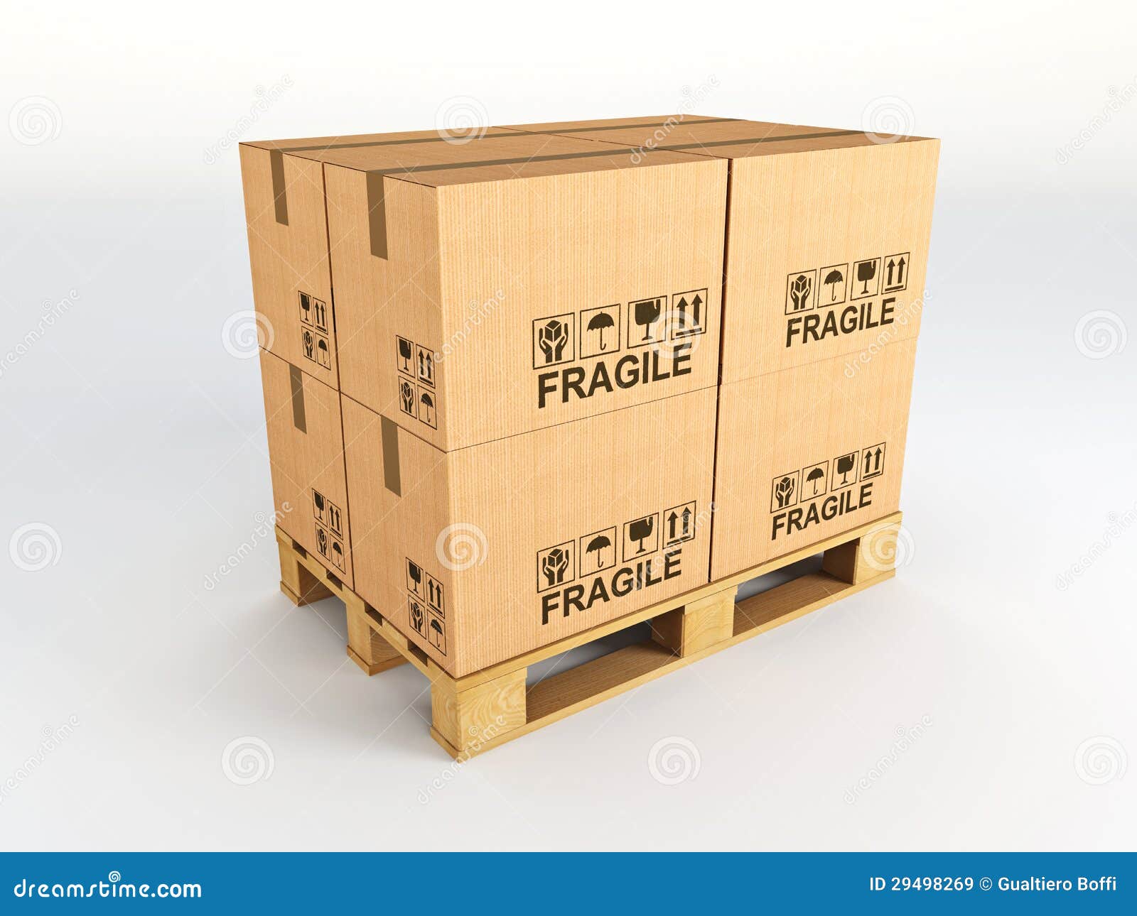 3d pallets stock illustration. Illustration of logistics - 29498269