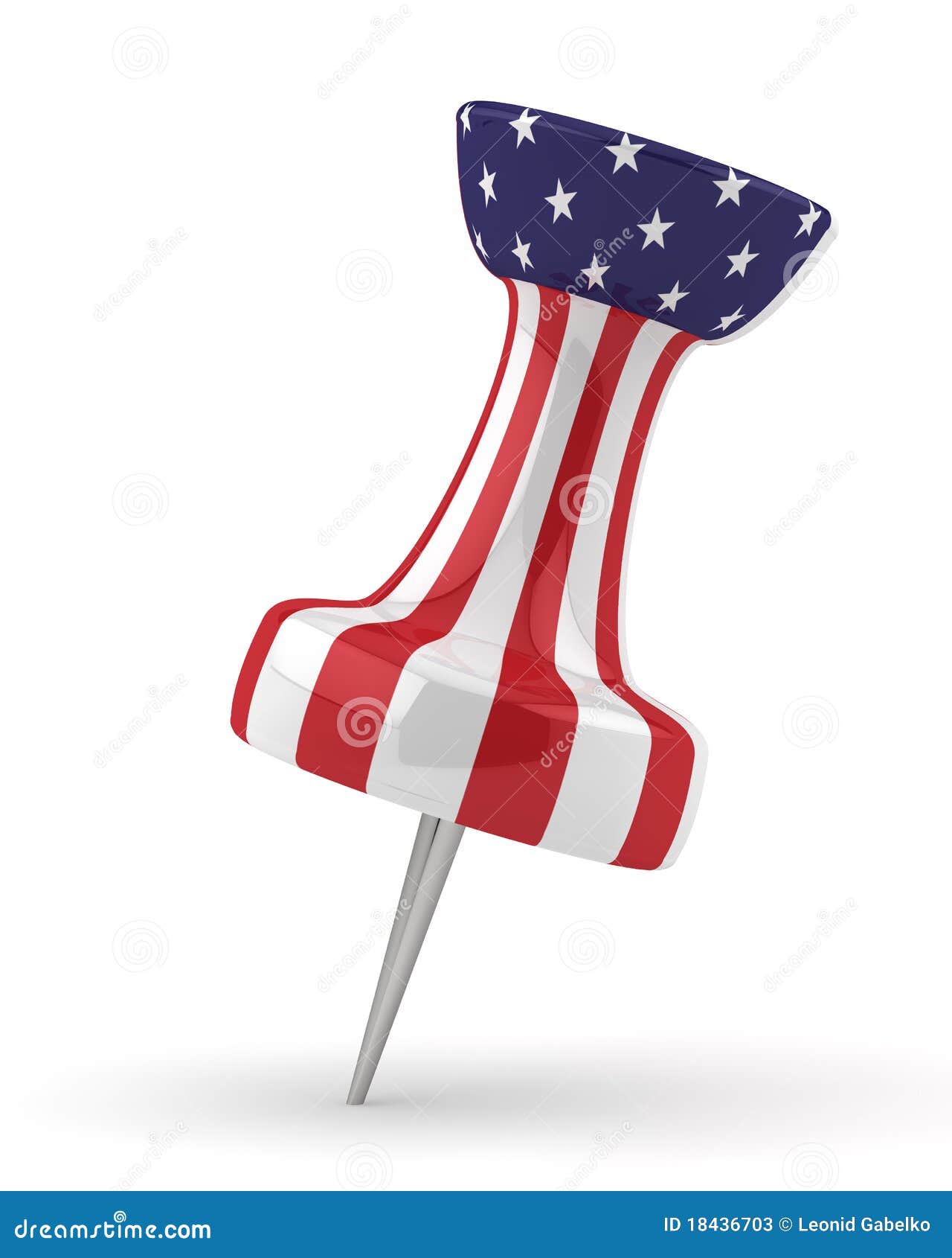 3d Paper Pin - American Flag Stock Illustration - Illustration of page ...