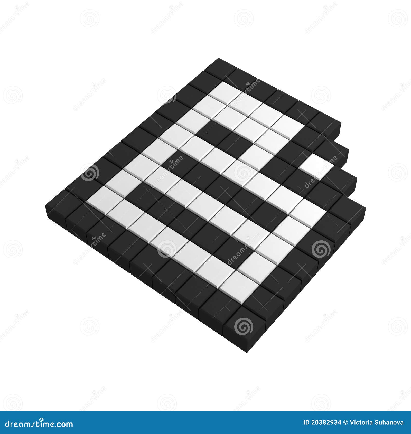 3d paper pixel icon stock illustration. Illustration of save - 20382934
