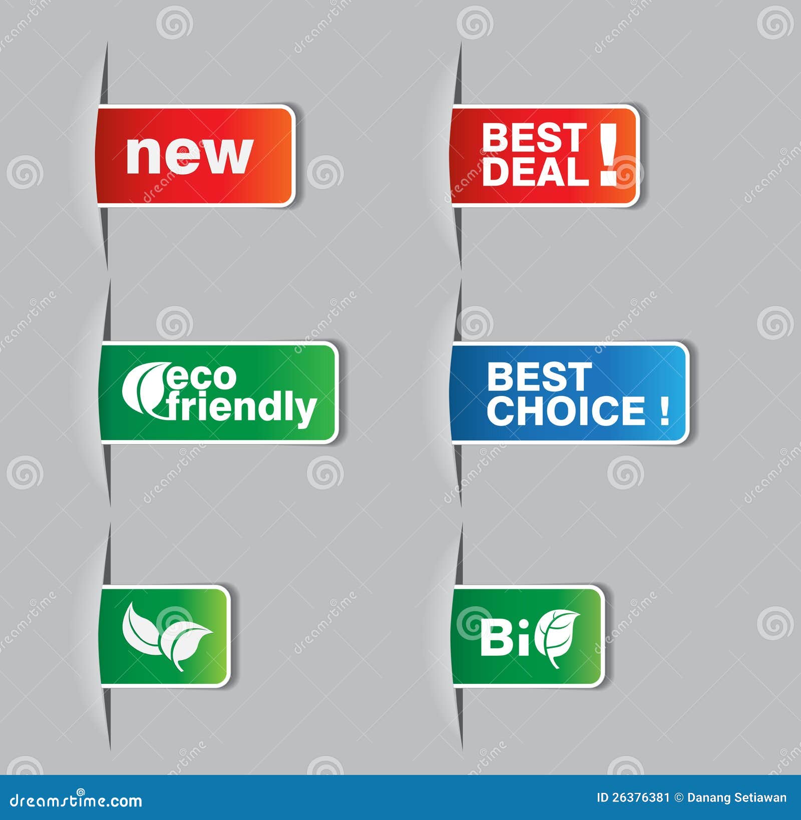 3D paper strip label stock vector. Illustration of icon - 26376381