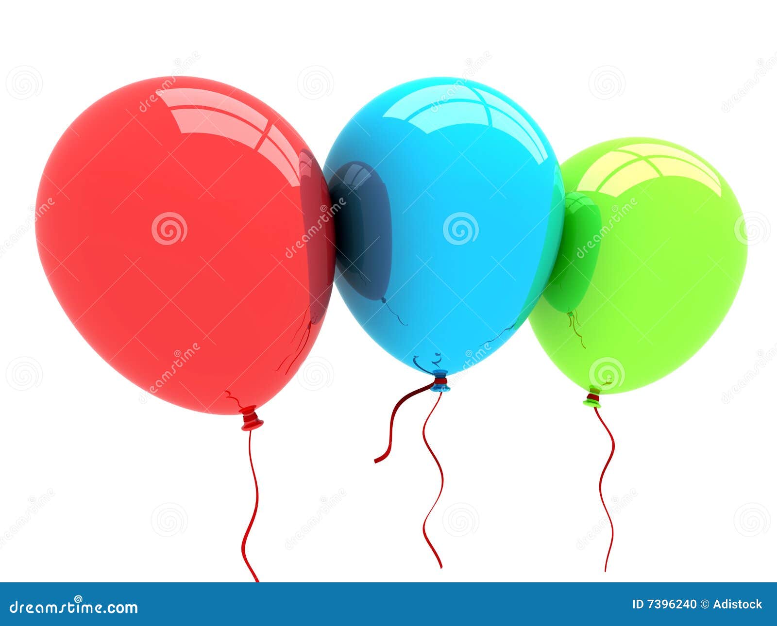 3D Party Balloons stock illustration. Illustration of design - 7396240