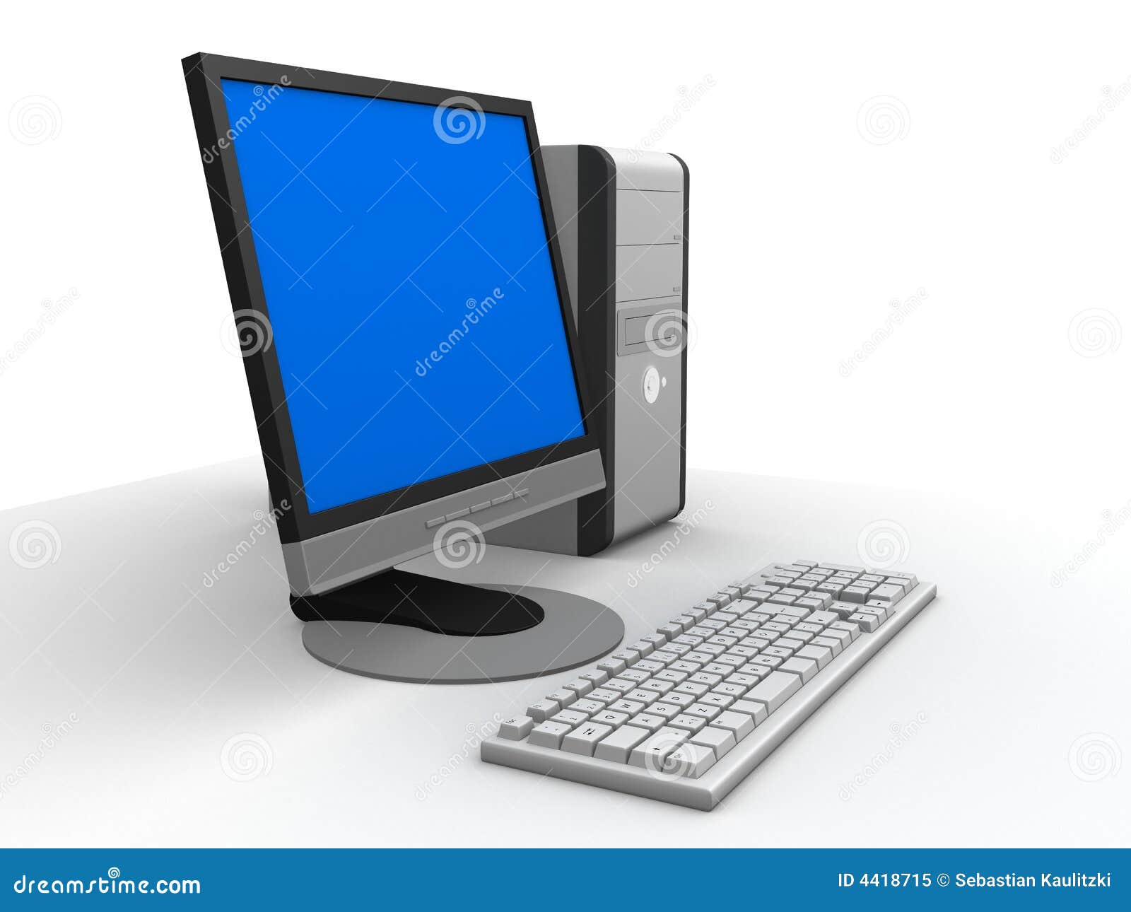 3d pc stock illustration. Illustration of personal, computing - 4418715