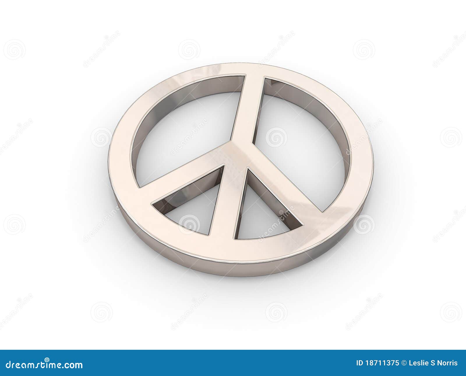 3D peace symbol over white stock illustration. Illustration of ...