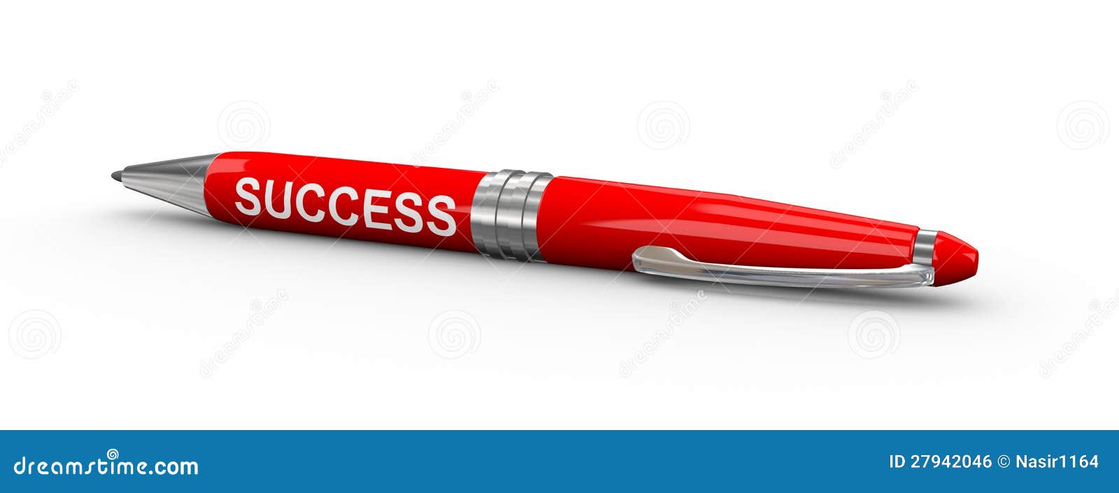 3d pen with word success stock illustration. Illustration of manuscript ...