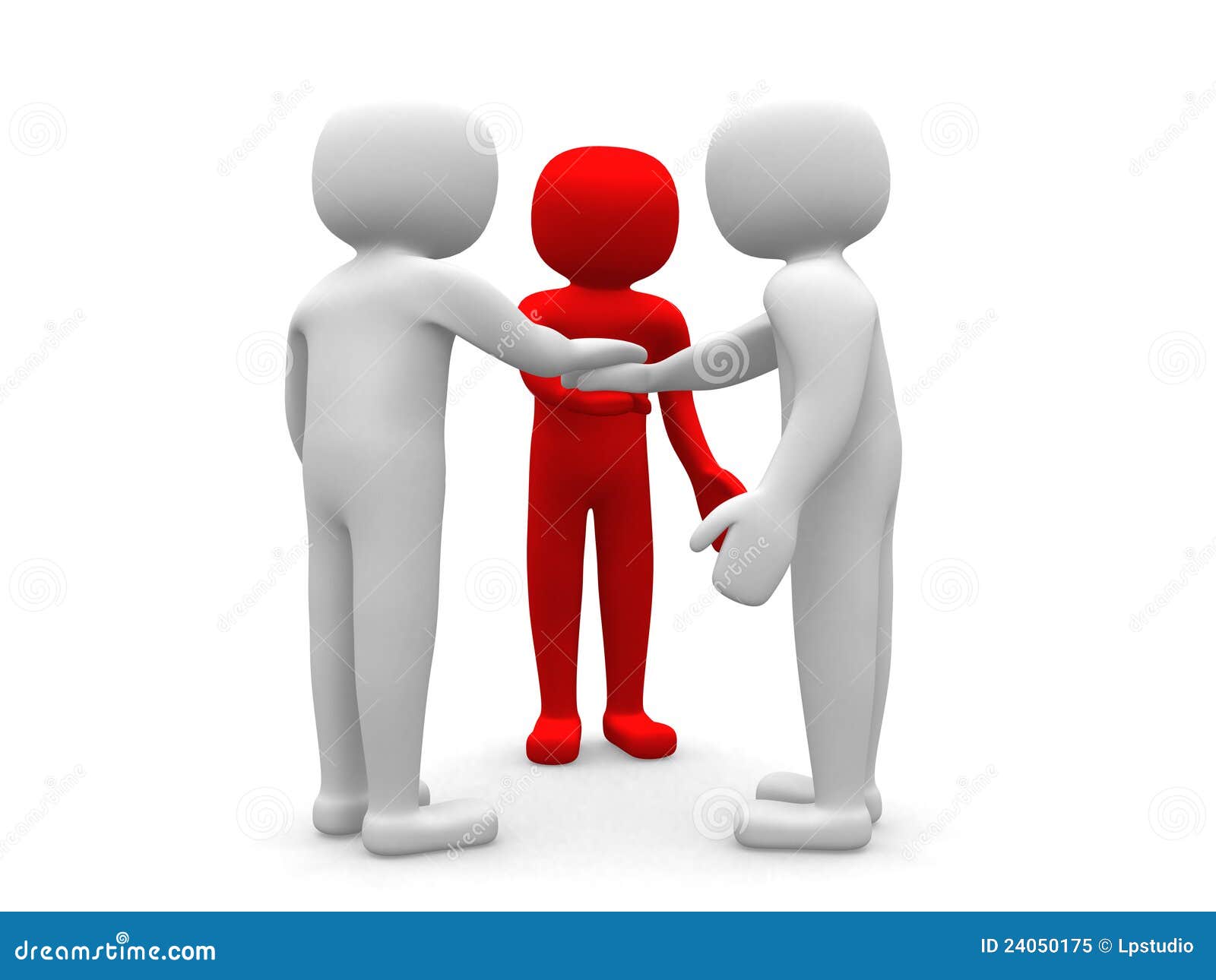 3d People with Briefcase. Partnership and Friends Stock Illustration ...