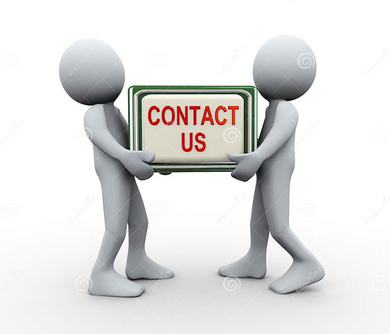 3d people contact us stock illustration. Illustration of contactus ...