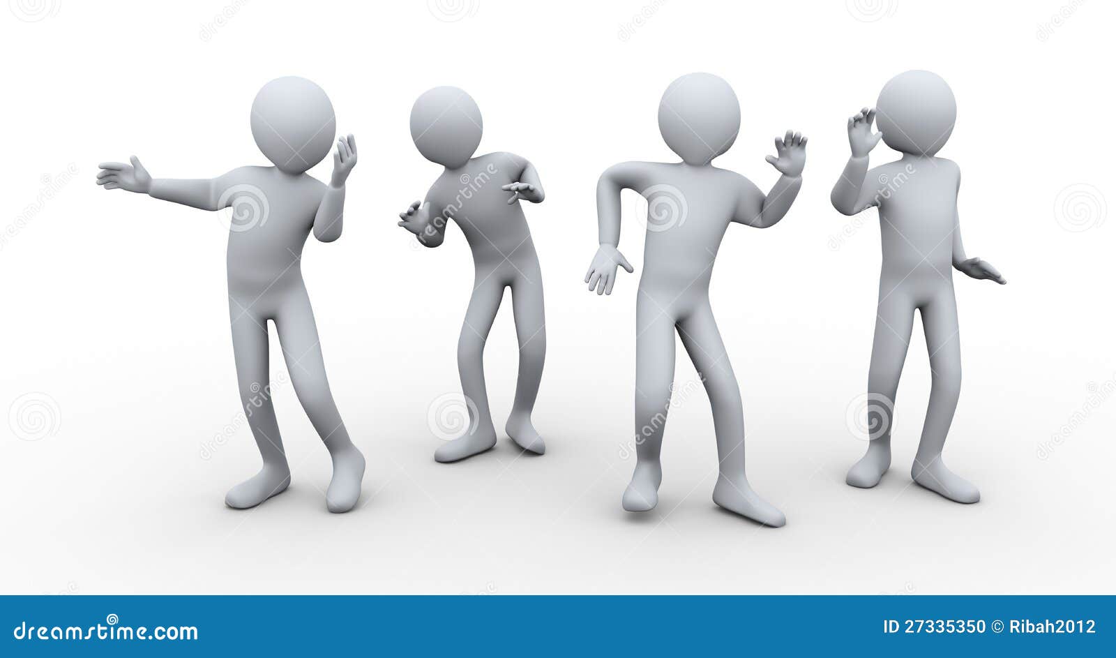 3d people dancing stock illustration. Illustration of anniversary ...