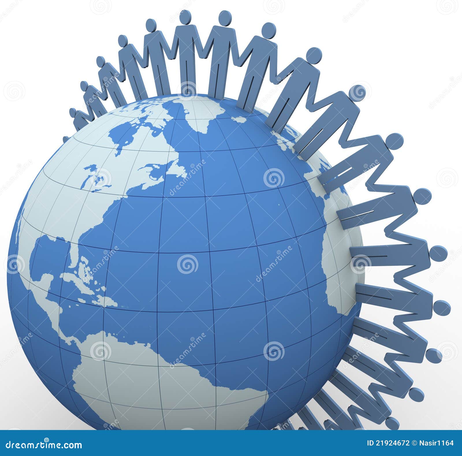 3d People Global Communication Stock Illustration - Illustration of ...