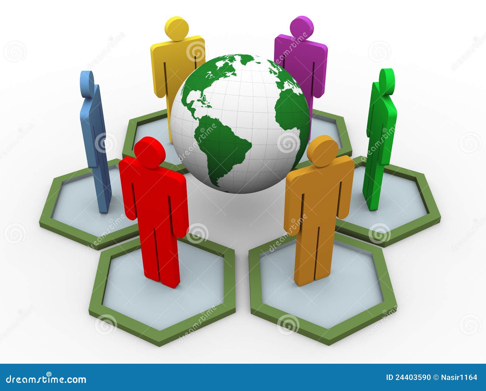 3d People Global Communication Stock Illustration - Illustration of ...