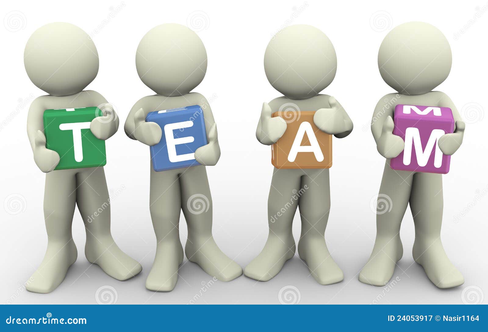 3d People Holding Word Team Stock Illustration - Image: 24053917