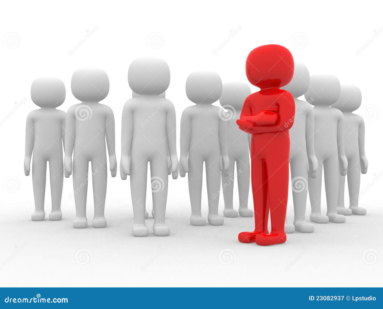 3d People Icon Leadership And Team Stock Illustration | CartoonDealer ...