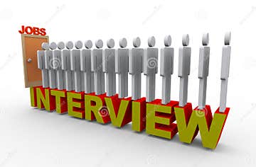 3d people job interview stock illustration. Illustration of recruit ...