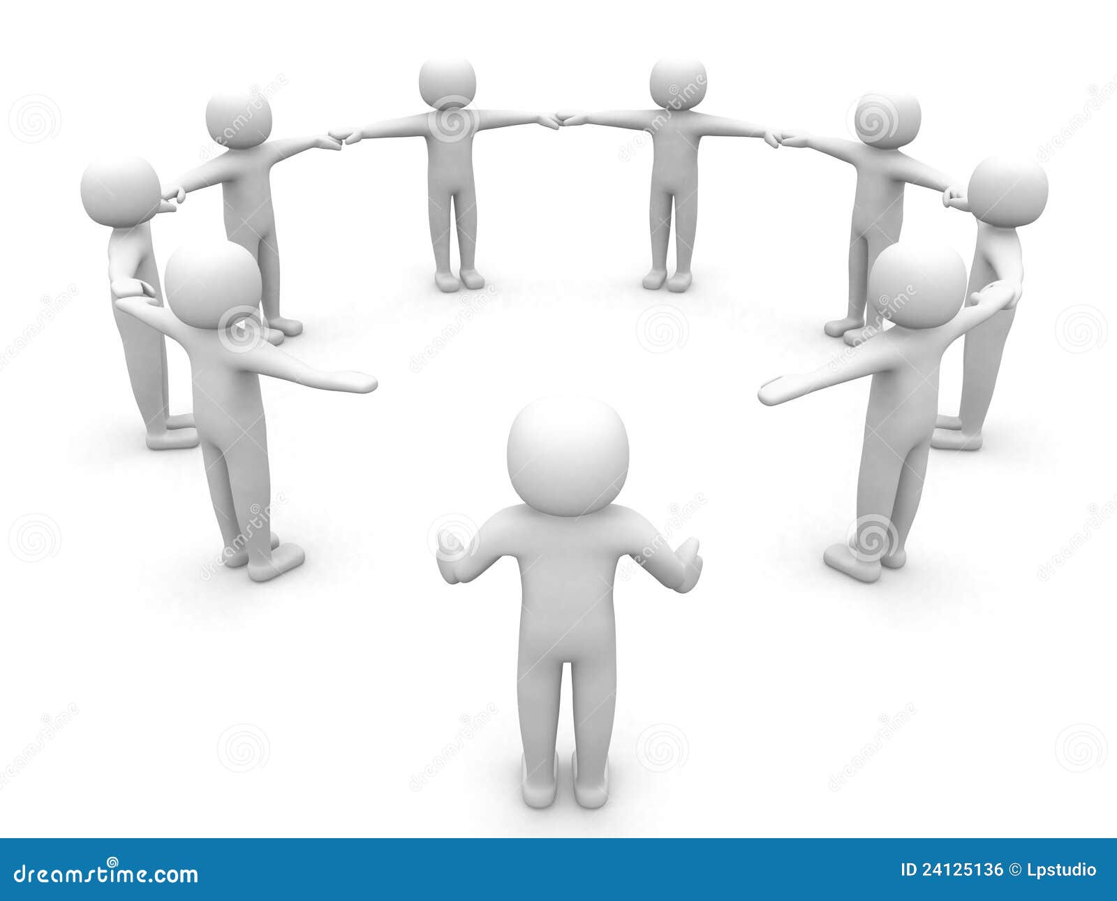 3d People Joining the Team. Stock Photo - Image of occupation, leader ...