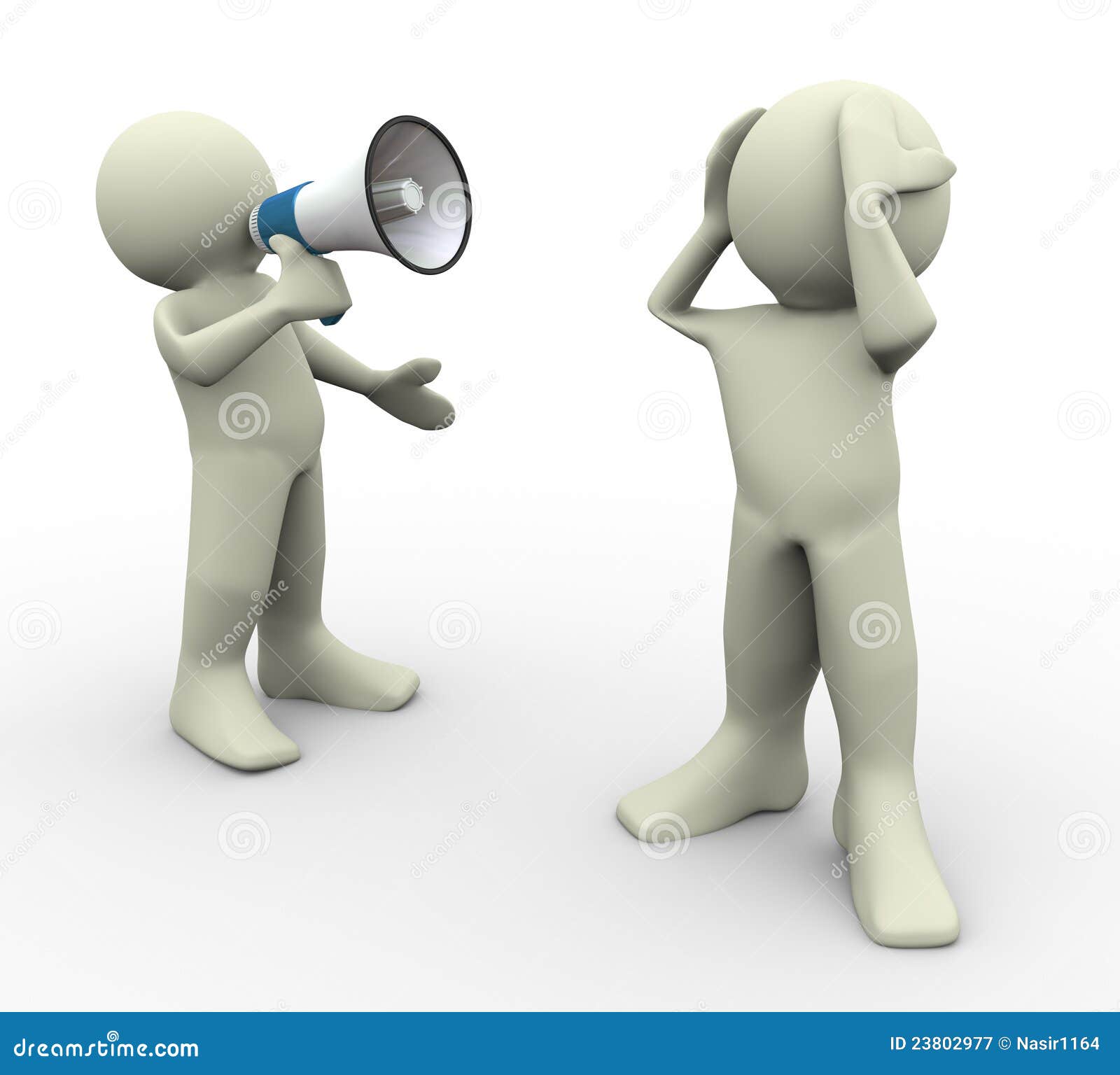3d people and megaphone stock illustration. Illustration of news - 23802977