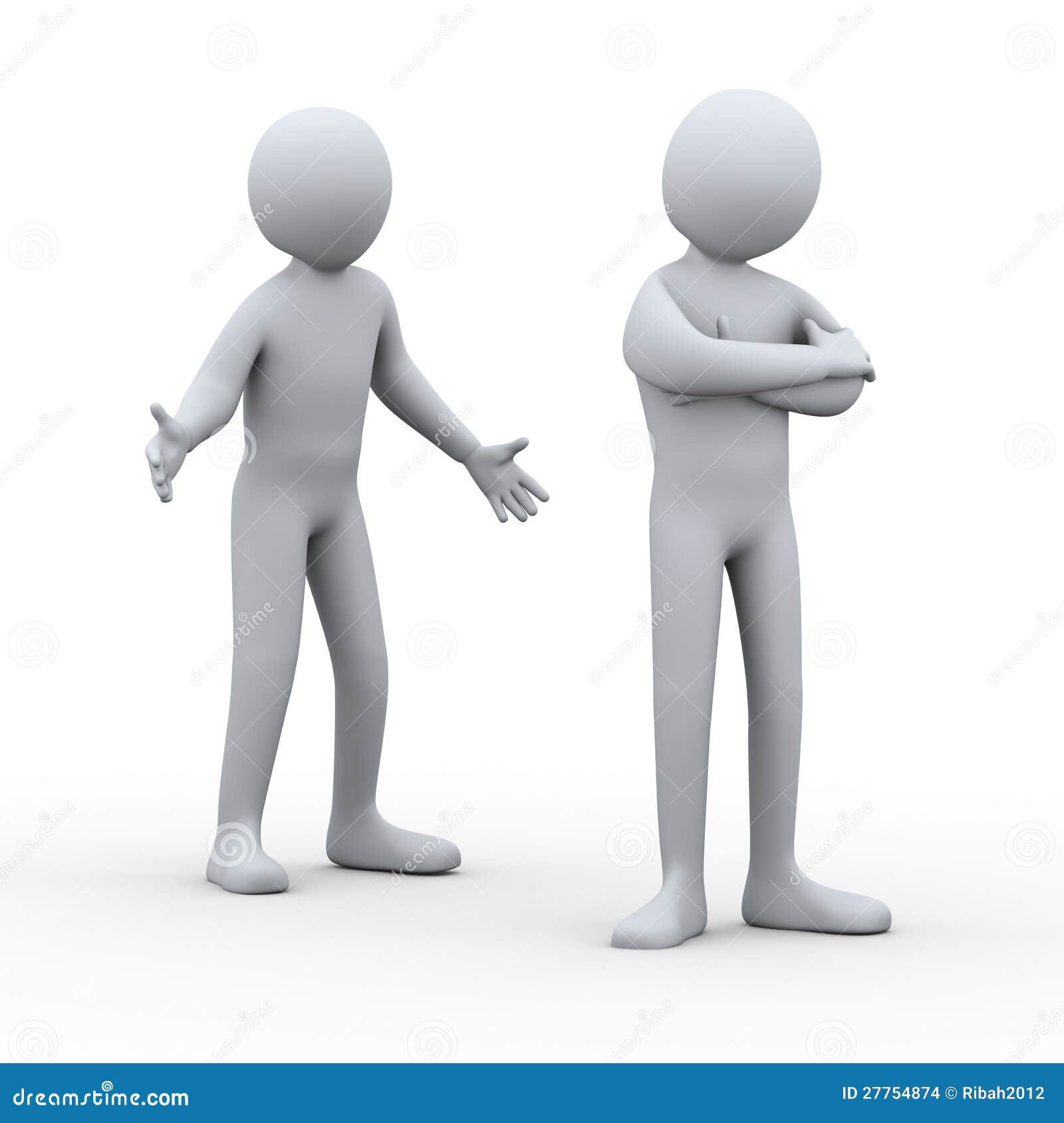 3d people misunderstanding stock illustration. Illustration of human ...