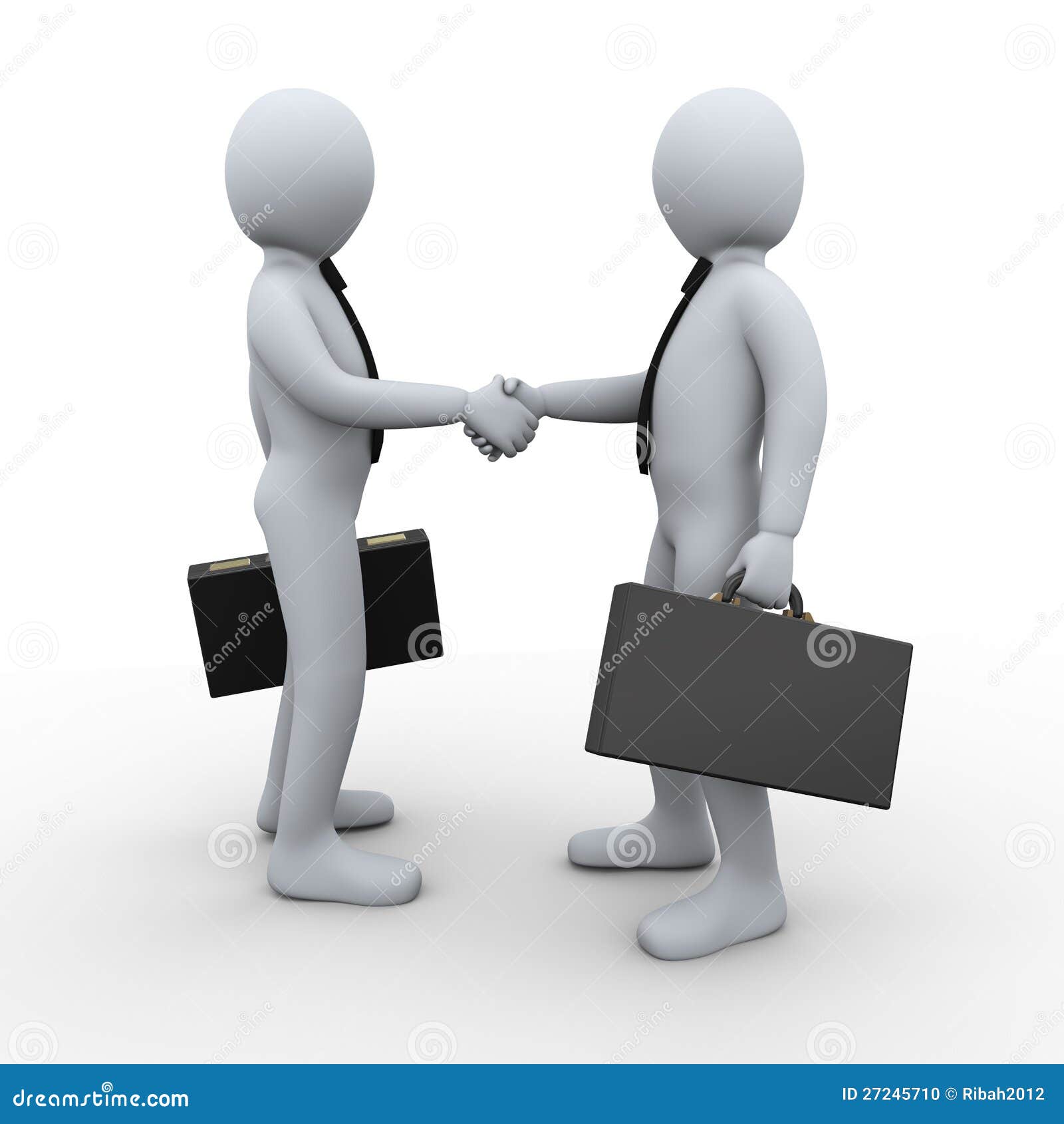 3d people partnership deal stock illustration. Illustration of ...