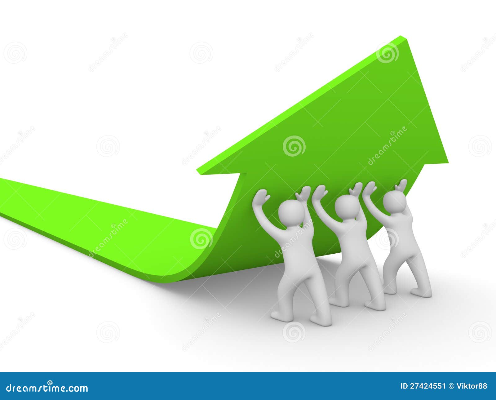 3d People Pushing Green Arrow Royalty-Free Stock Photo | CartoonDealer ...
