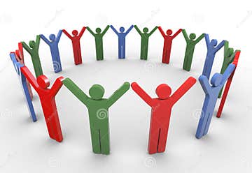 3d people social network stock illustration. Illustration of circular ...