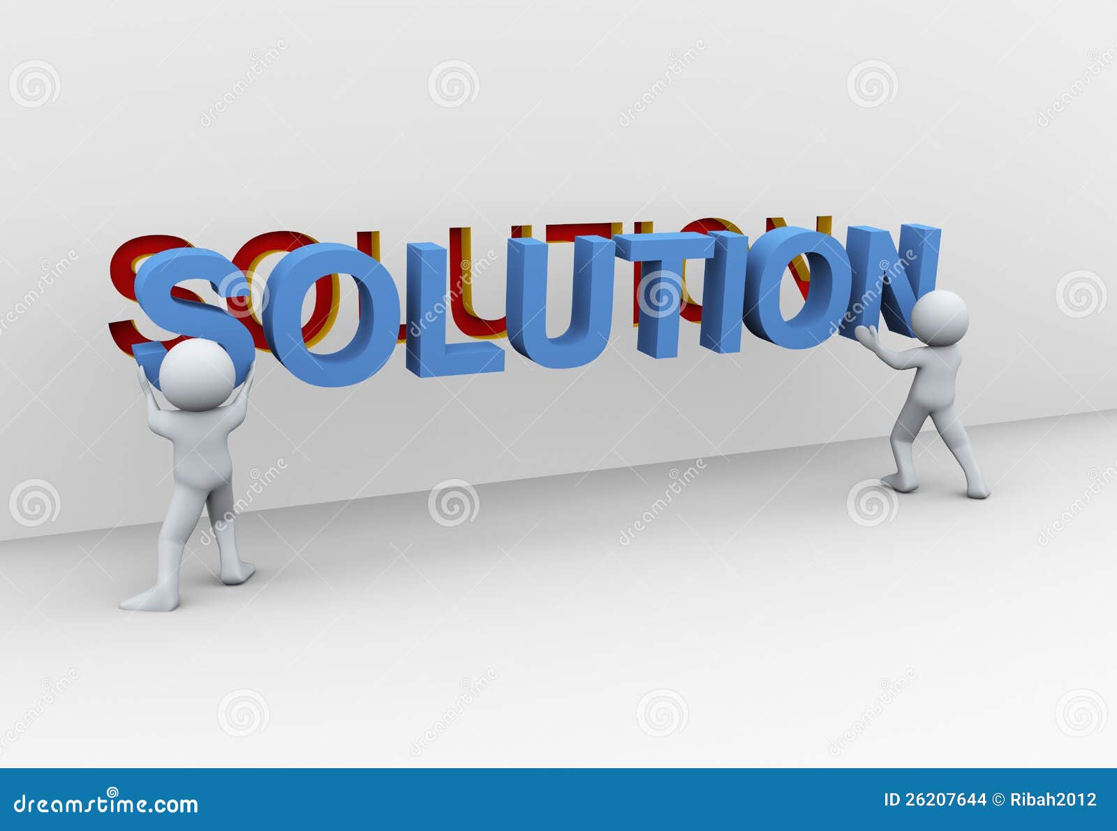 3d people and solution stock illustration. Illustration of assistance ...