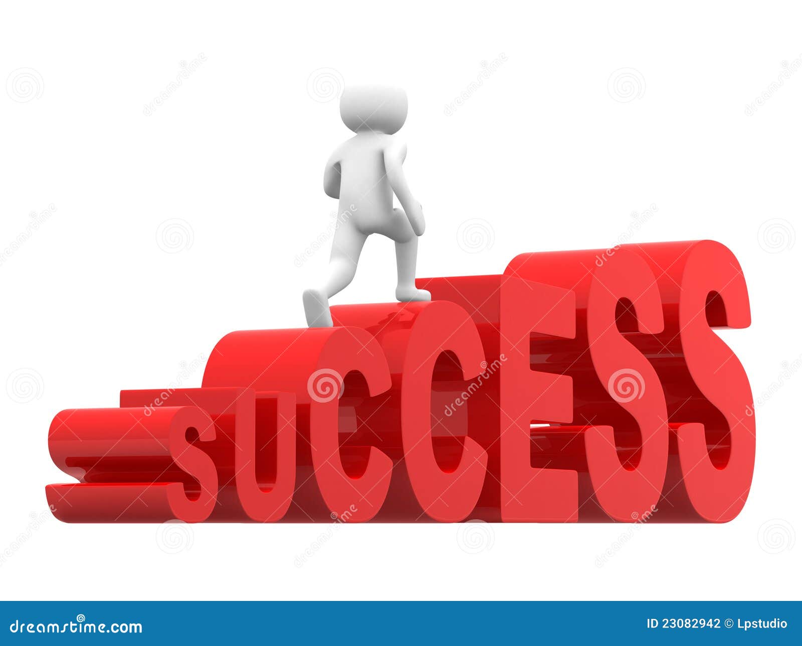 3d people on success stair stock illustration. Illustration of office ...