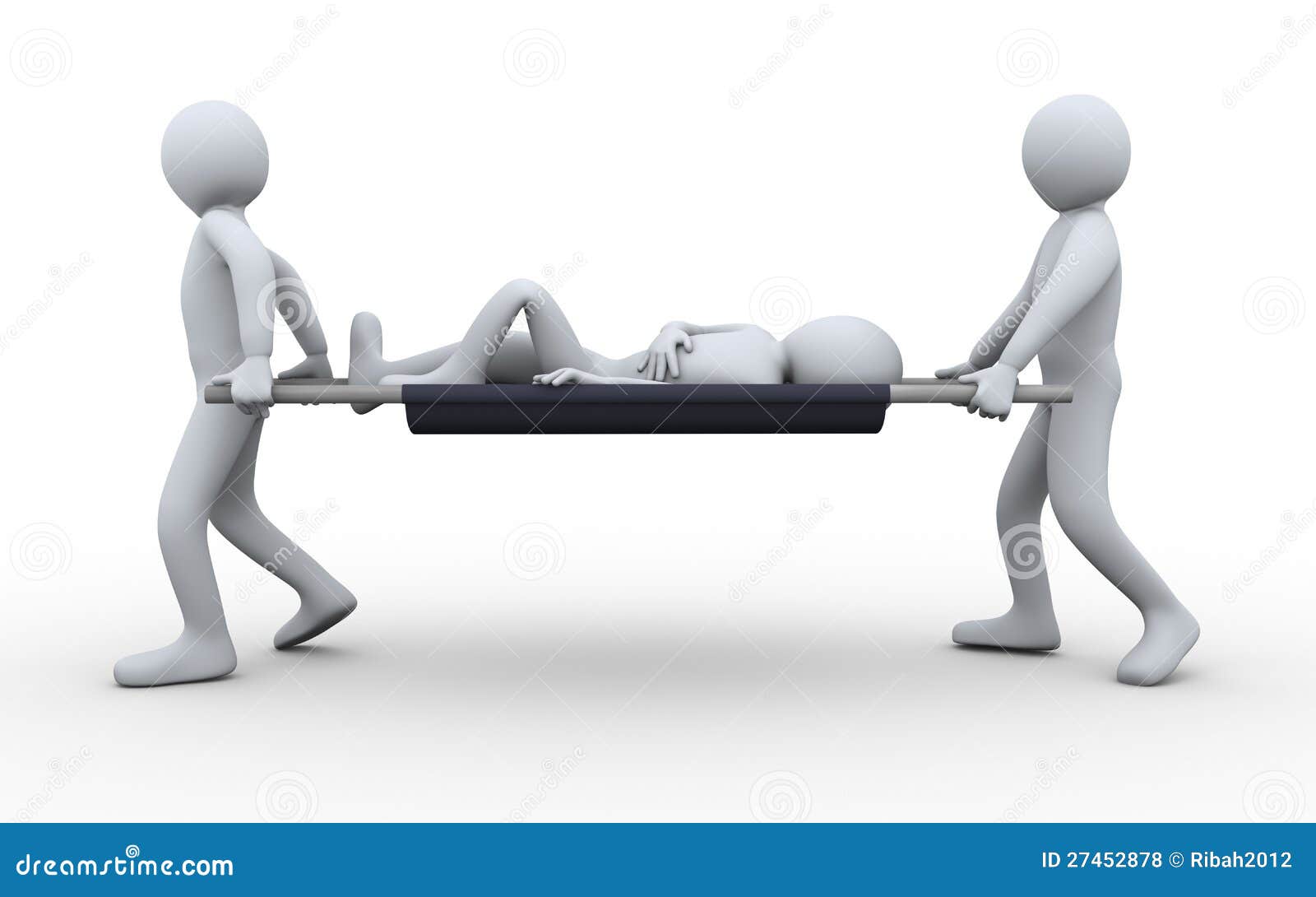 3d people taking patient stock illustration. Illustration of injury ...