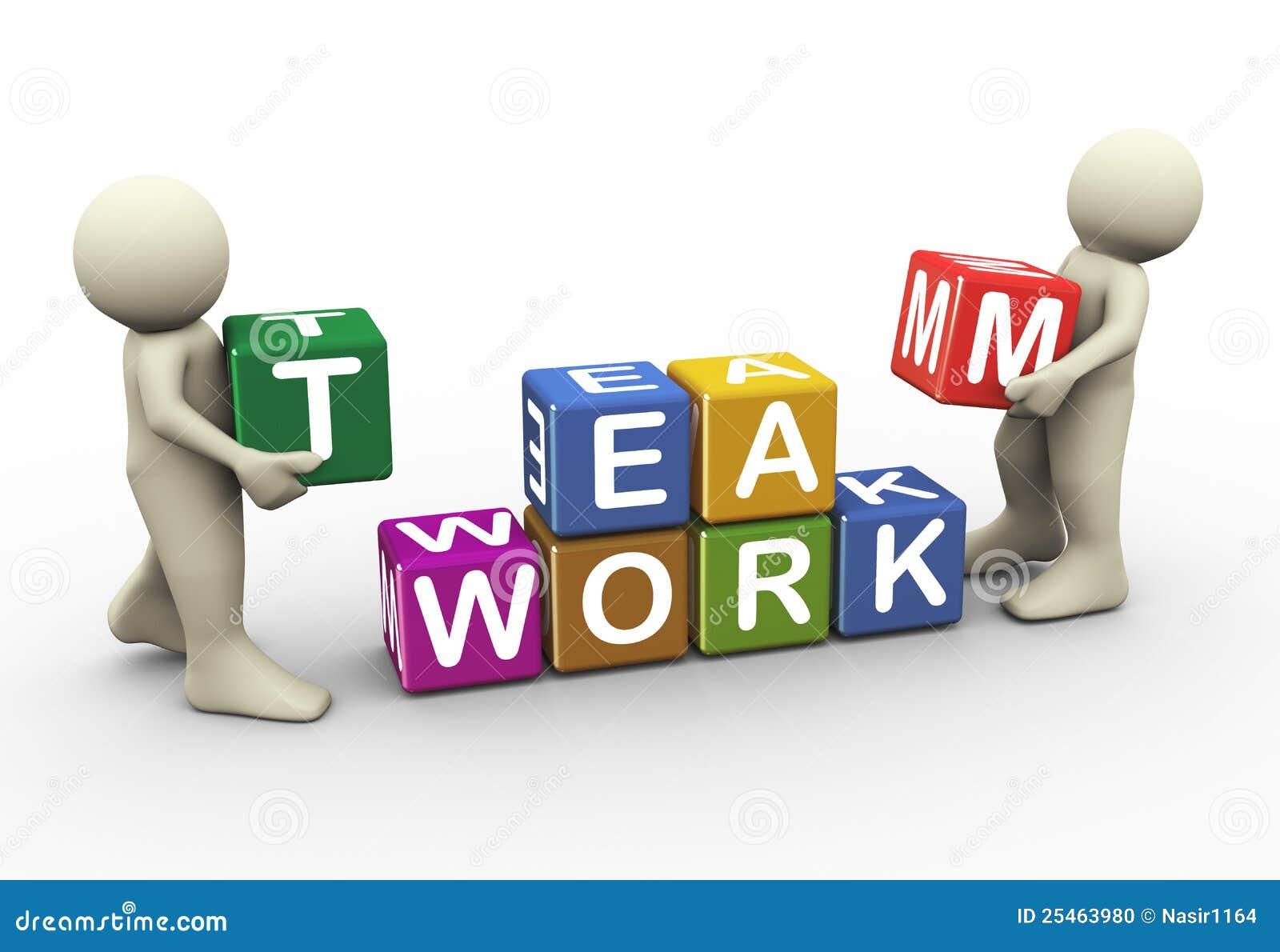 3d people team work stock illustration. Illustration of cube - 25463980