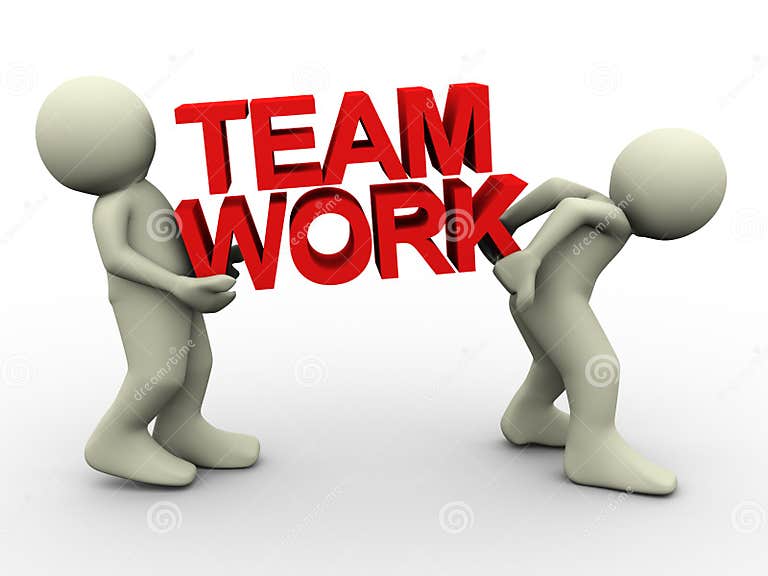 3d people teamwork stock illustration. Illustration of cooperation ...