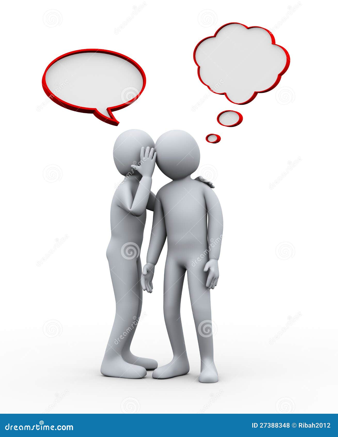3d People Whispering Stock Illustration | CartoonDealer.com #33049165
