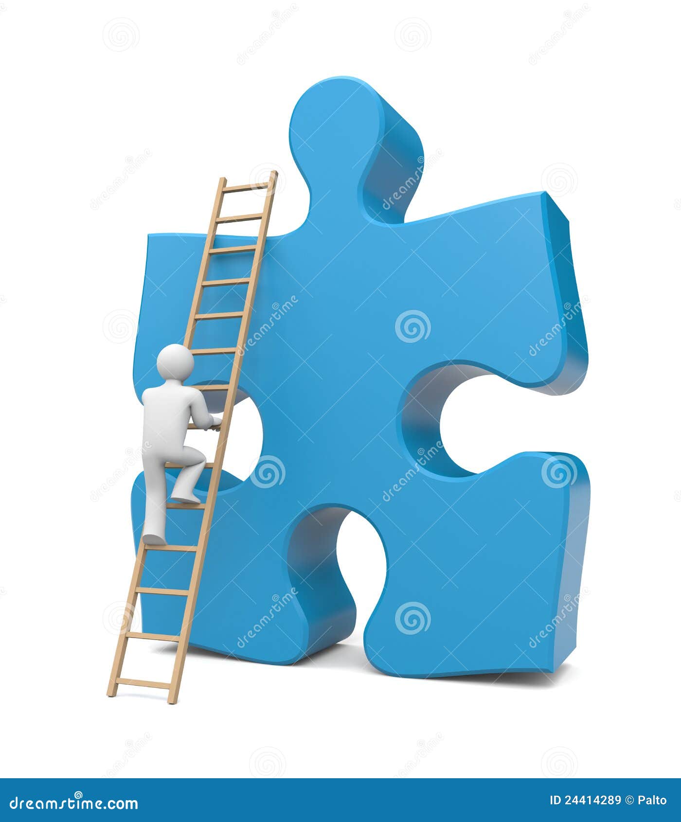 3d person climb to success stock illustration. Illustration of render ...