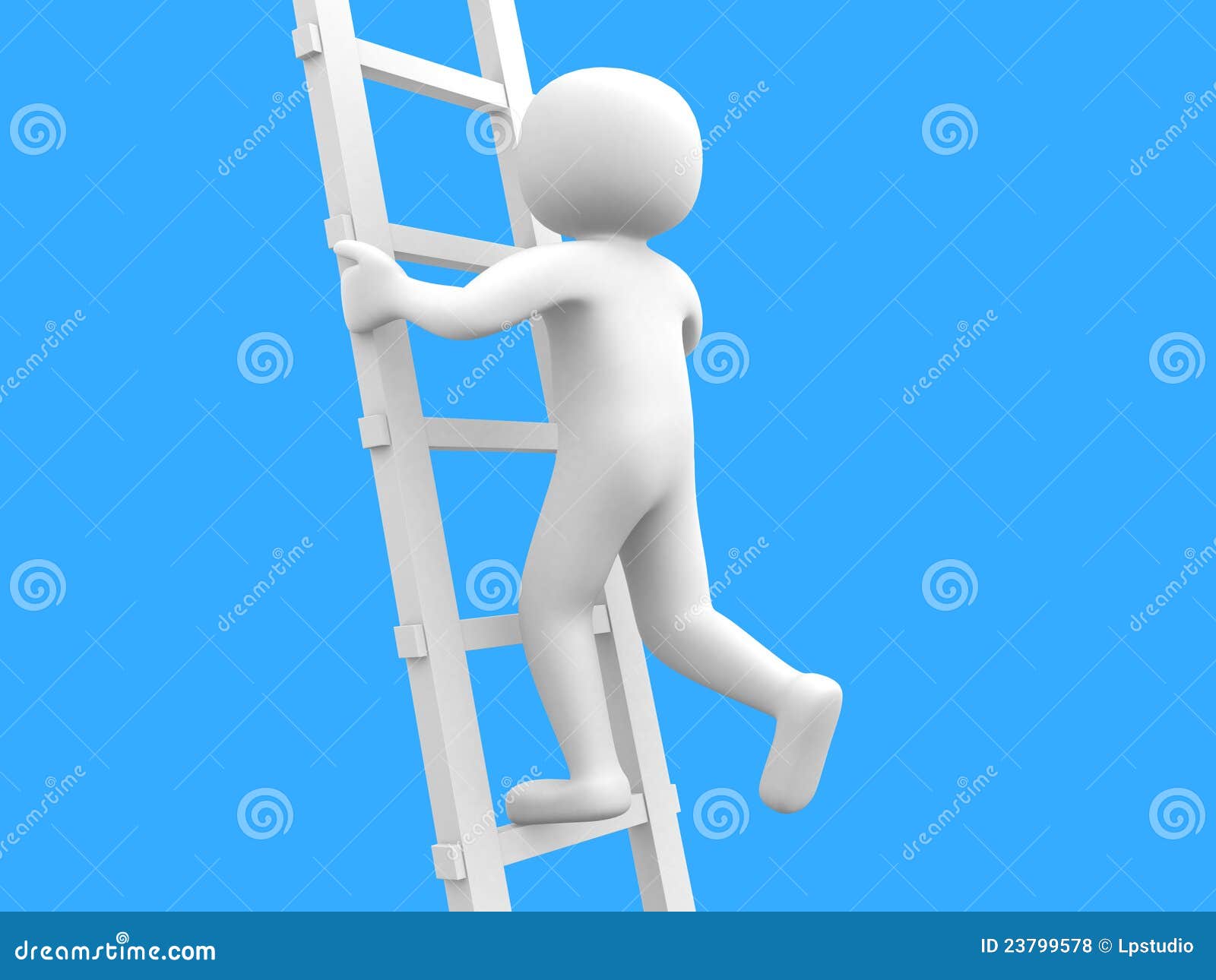 Person Climbing Ladder Using Up To Bar Chart Royalty-Free Stock Image ...