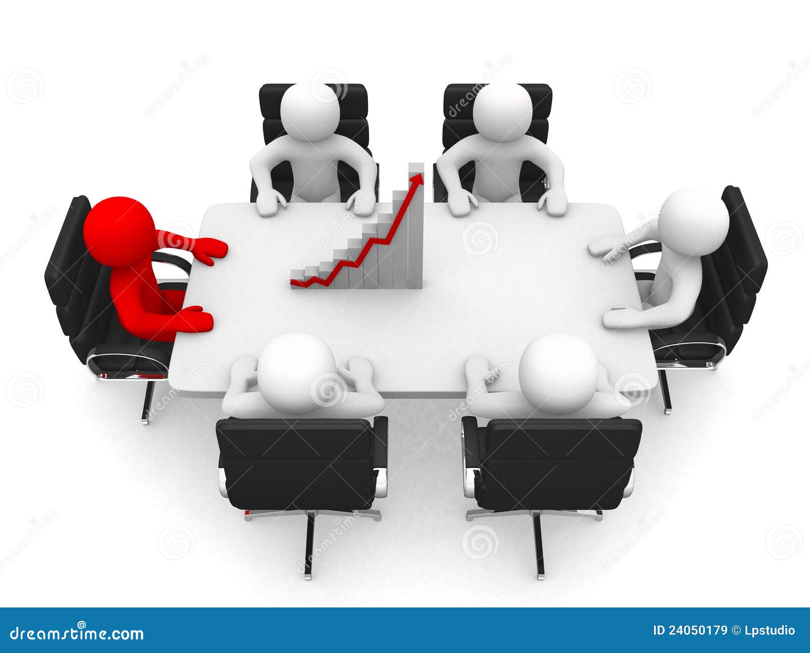 3d Person at a Conference Table Stock Image - Image of leader, meeting ...