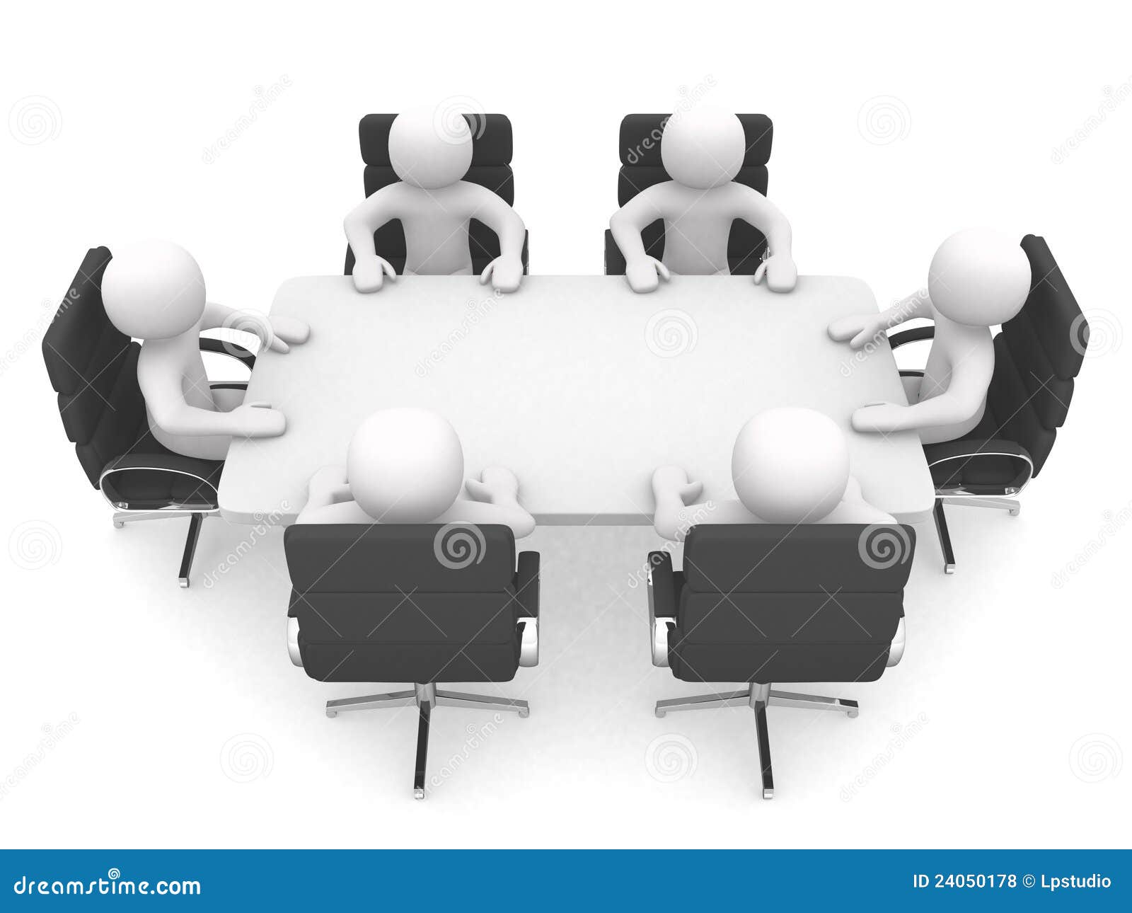3d Person at a Conference Table. Leadership and Team Stock Photo ...