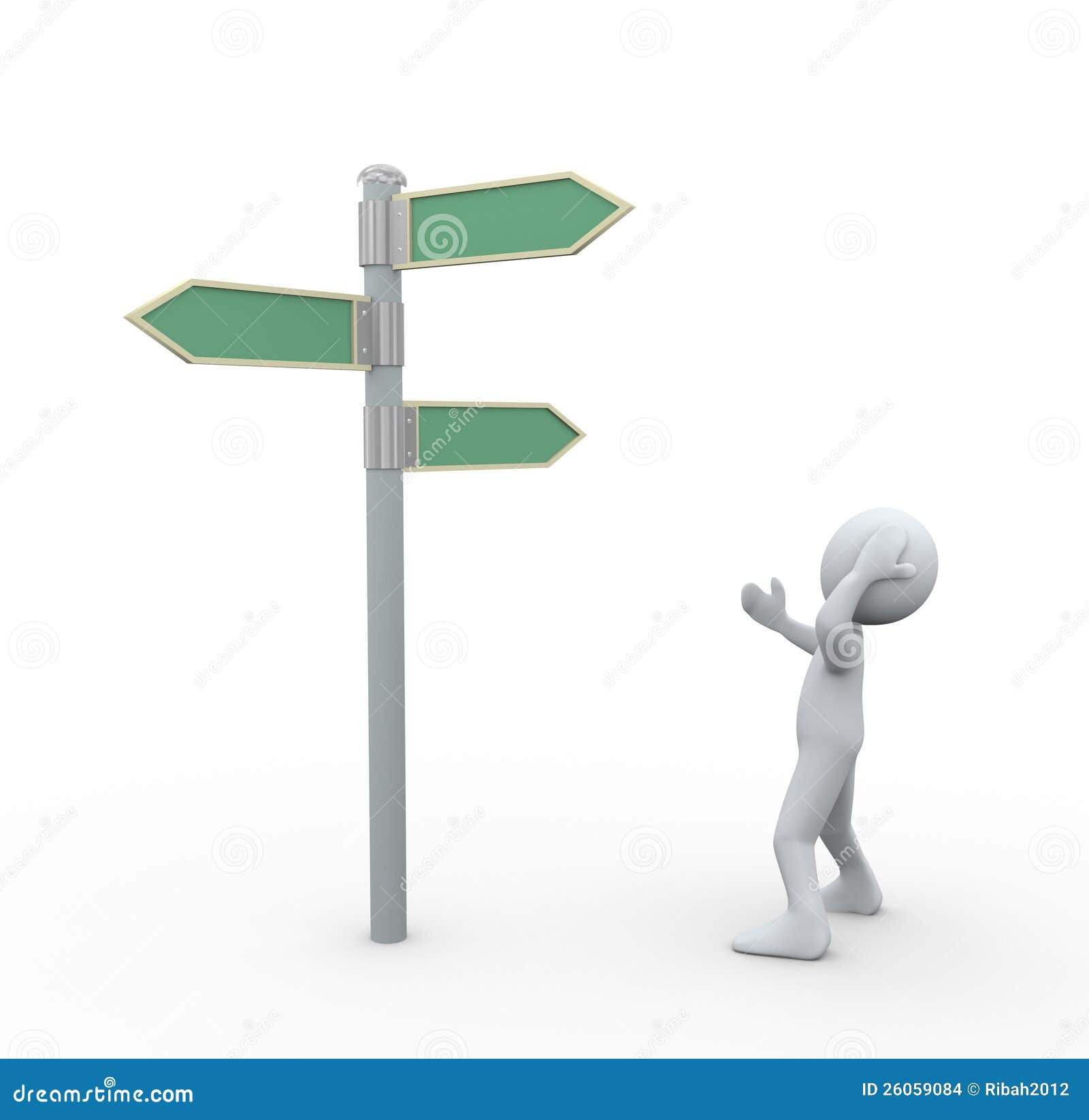 3d person confused stock illustration. Illustration of information ...