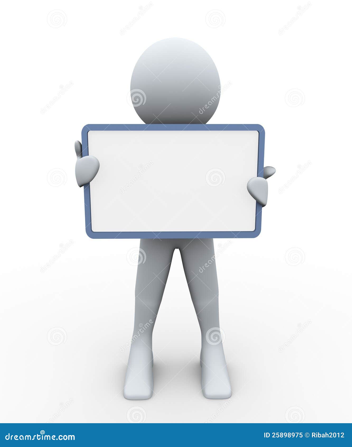 3d person and empty board stock illustration. Illustration of element ...
