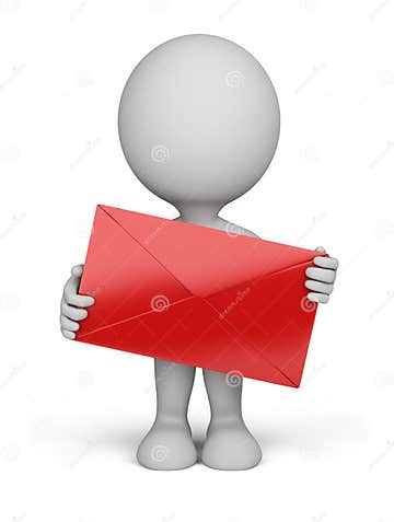 3d person - envelope stock illustration. Illustration of background ...