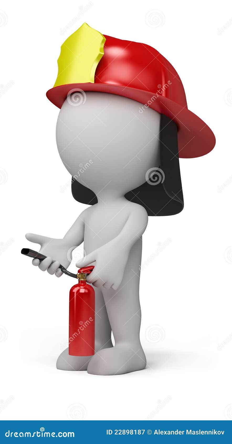 3d person - fireman stock illustration. Illustration of protection ...